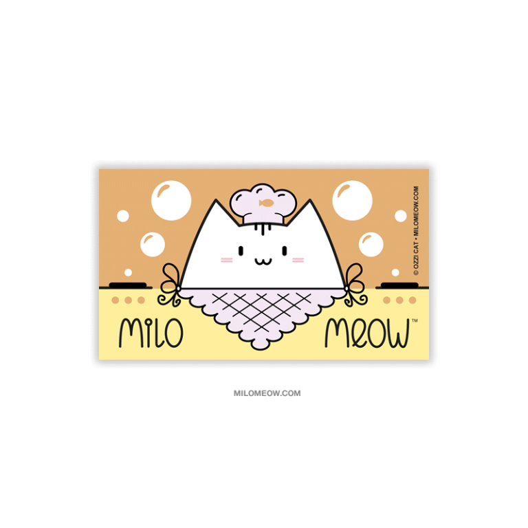 Milo Meow Cat Magnet "Yummy Cakes and Macarons" - Cute Kitten Fridge ...